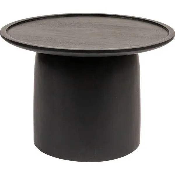 OLIVE GROVE Round Accent Table With Tapered Drum Base