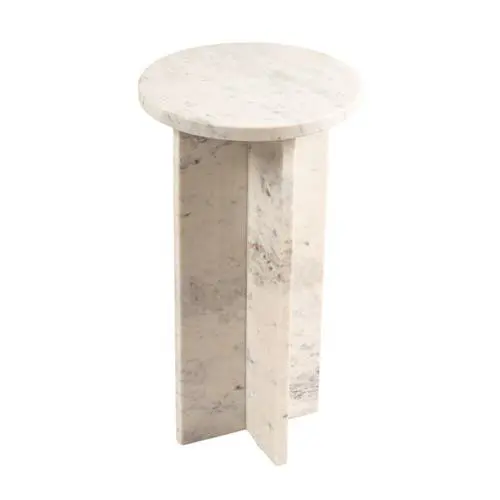 OLIVE GROVE Martini Accent Table With Interlocking Cross Base