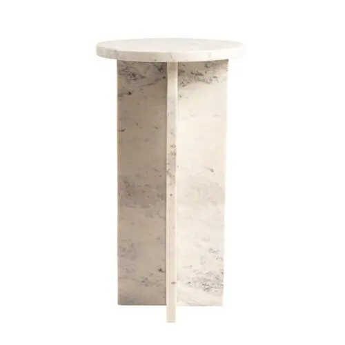 OLIVE GROVE Martini Accent Table With Interlocking Cross Base