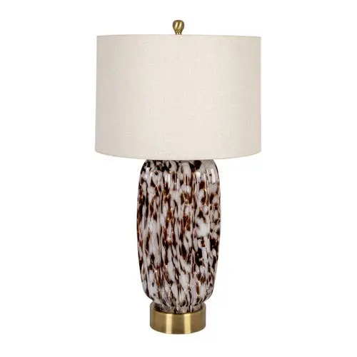 OLIVE GROVE Art Table Lamp With Base - Brown
