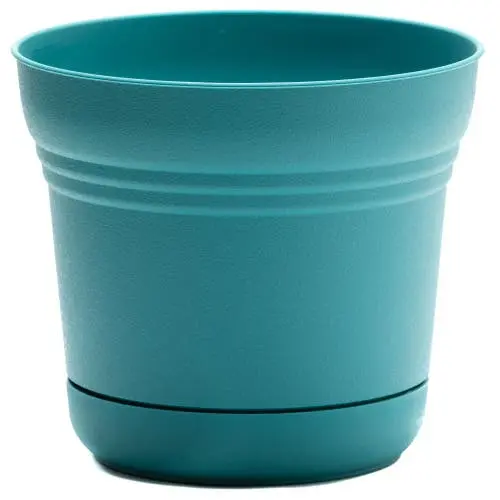 BLOEM 10 Inch Saturn Round Planter With Saucer Tray