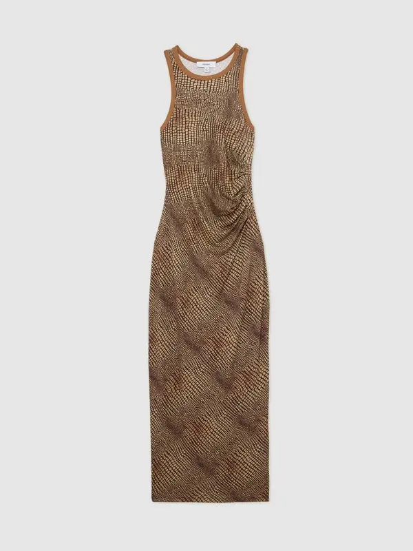 brown embroidered rose dress temu Death Valley Racer Leather Jacket - Cocoa Brown main image 0