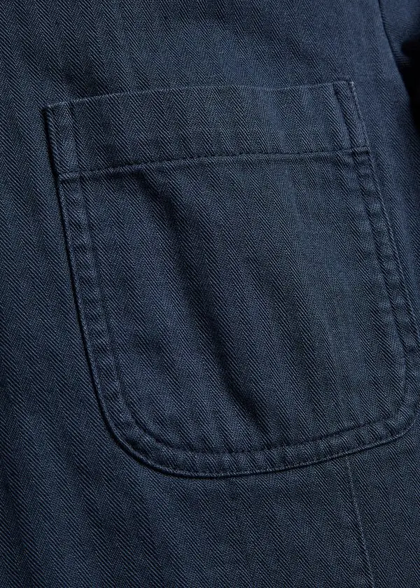 DRAKE'S Cotton-twill Herringbone Jacket