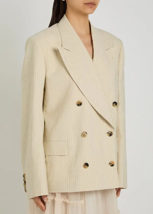 Dries Van Noten Bosea Pinstriped Blazer