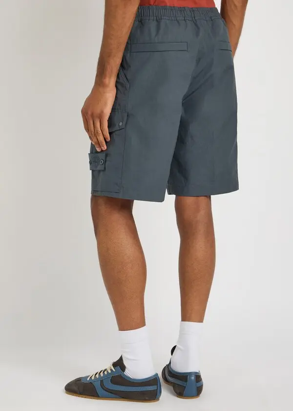 Stone Island Logo Cotton Cargo Shorts