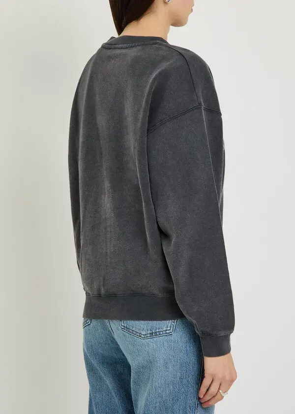 ANINE BING Spencer Printed Cotton Sweatshirt