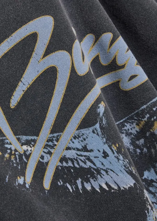ANINE BING Spencer Printed Cotton Sweatshirt
