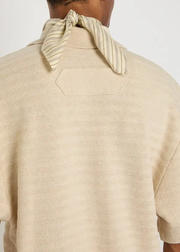 Jacquemus Le Polo Maille Striped Cotton-blend Polo Shirt