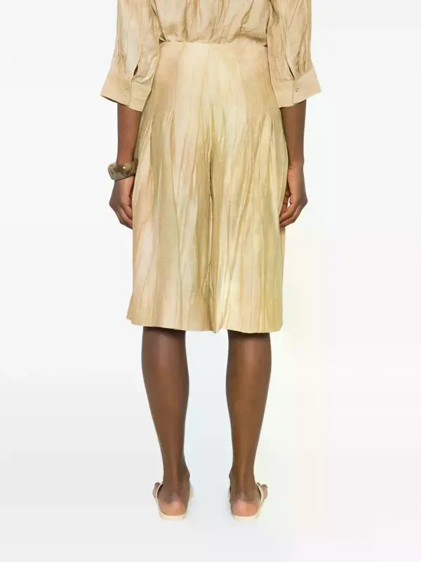 YERSE Pleated Silk Shorts