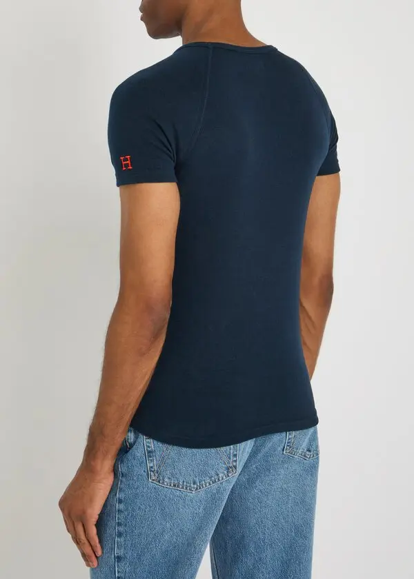STRETCH FRAISE Ribbed Stretch-cotton T-shirt