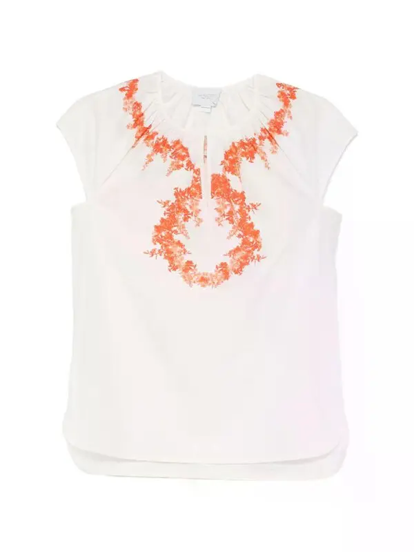 Giambattista Valli Floral Print Blouse - White