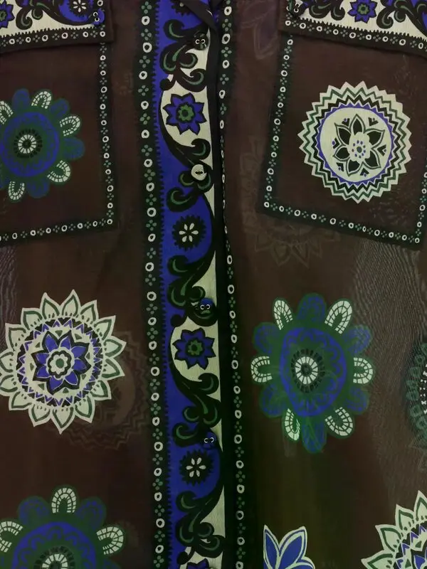 ALEMAIS Floral Print Shirt - Brown