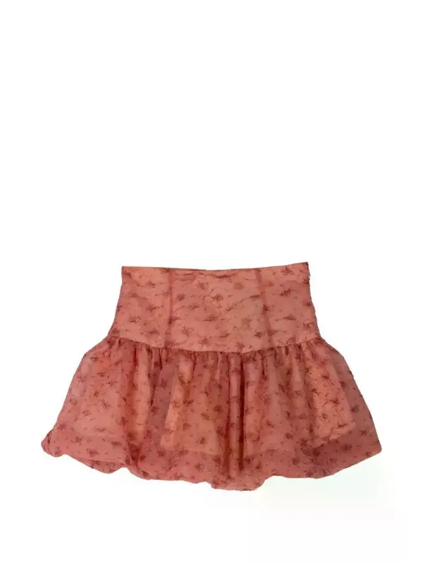 GANNI Shibori Organza Mini Skirt - Pink