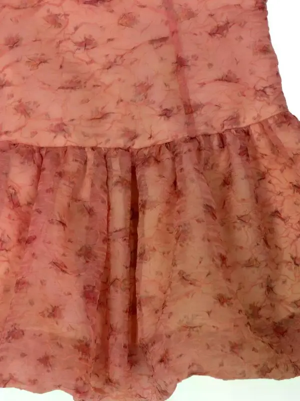 GANNI Shibori Organza Mini Skirt - Pink