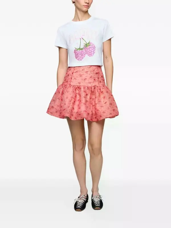 GANNI Shibori Organza Mini Skirt - Pink