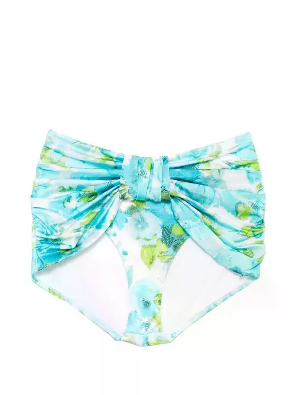 Chloé Floral-print Bikini Bottom - Blue