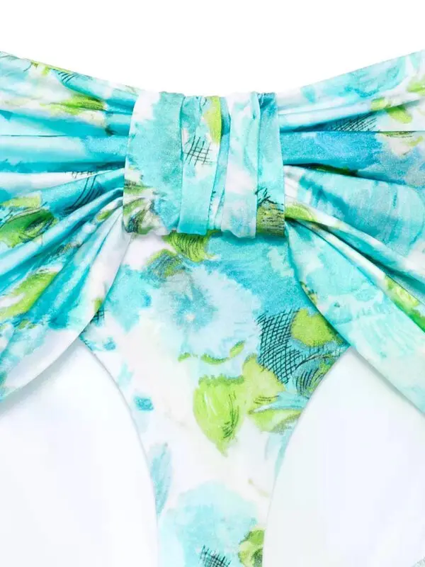 Chloé Floral-print Bikini Bottom - Blue