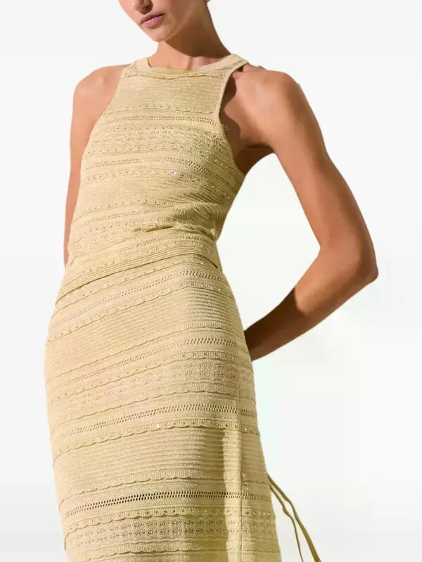 Liu Jo Openwork Knit Top - Yellow