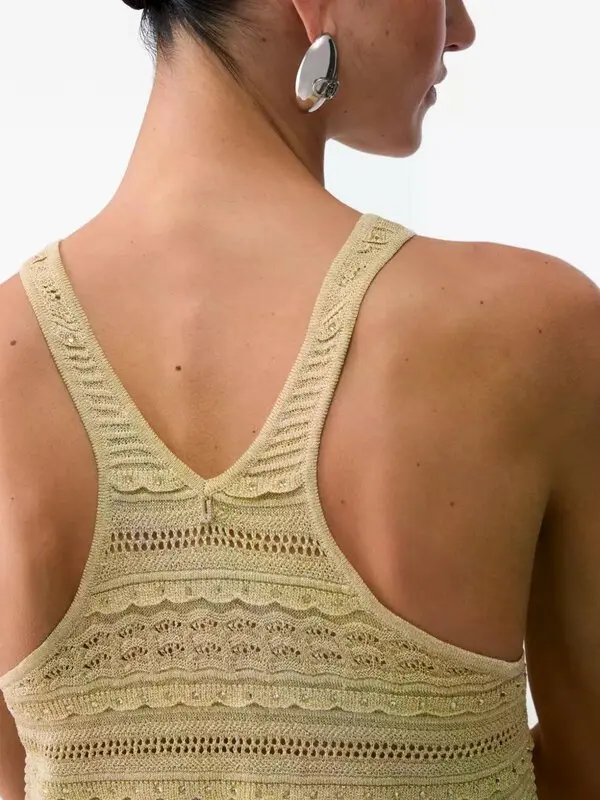 Liu Jo Openwork Knit Top - Yellow