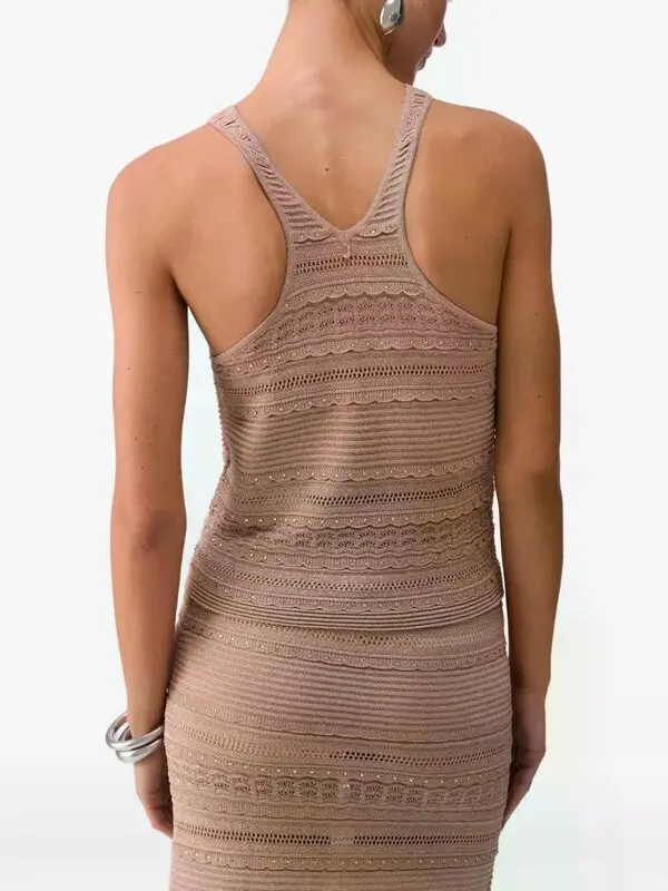 Liu Jo Openwork Knit Top - Neutrals