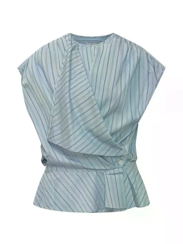 IRO PARIS Striped Button Top