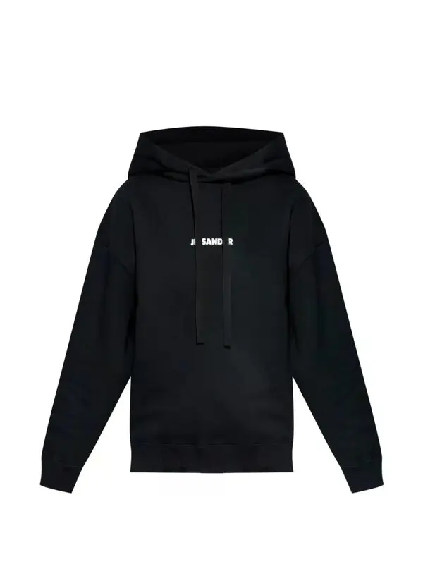 JIL SANDER Cotton Hoodie - Black
