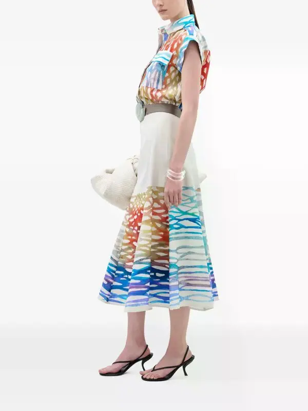 Silvia Tcherassi Erin Printed Midi Skirt