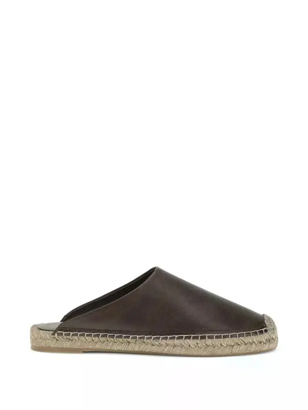 Brunello Cucinelli Leather Jute Espadrilles - Brown