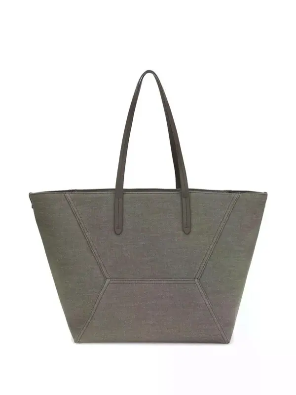 Brunello Cucinelli Panelled Open-top Tote Bag - Grey