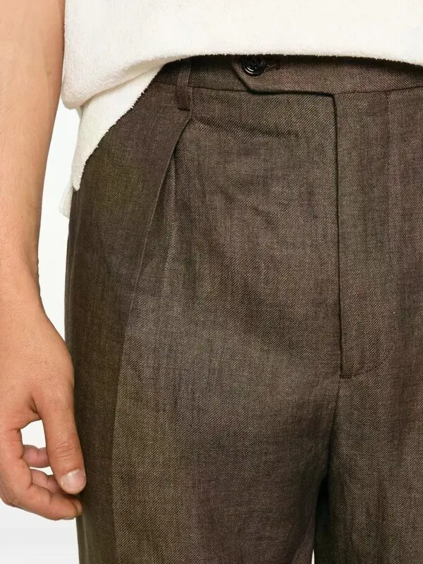 BERWICH Chiaia Pleated Trousers - Brown