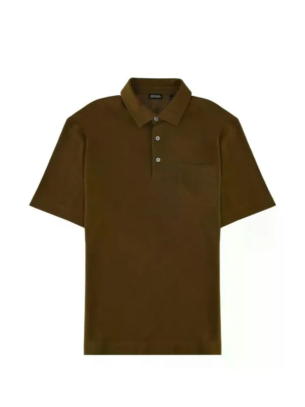 Zegna Patch-pocket Polo Shirt - Brown