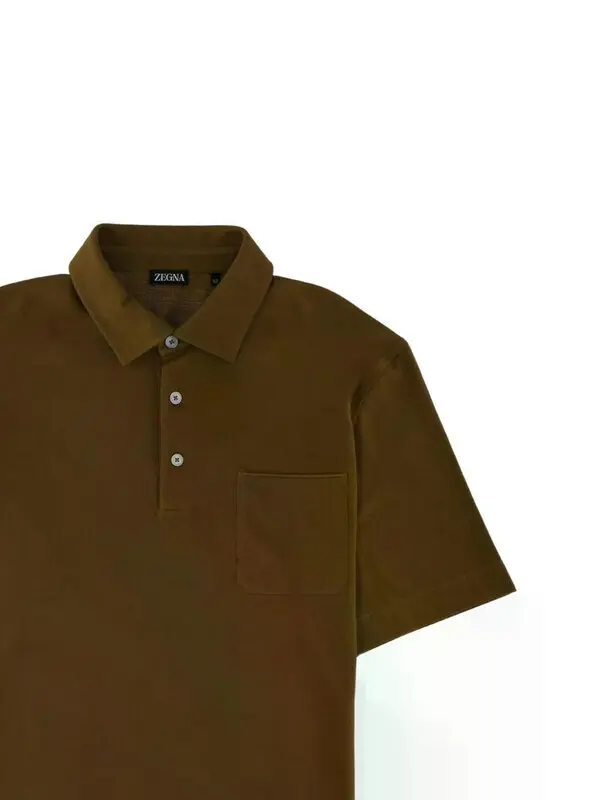 Zegna Patch-pocket Polo Shirt - Brown