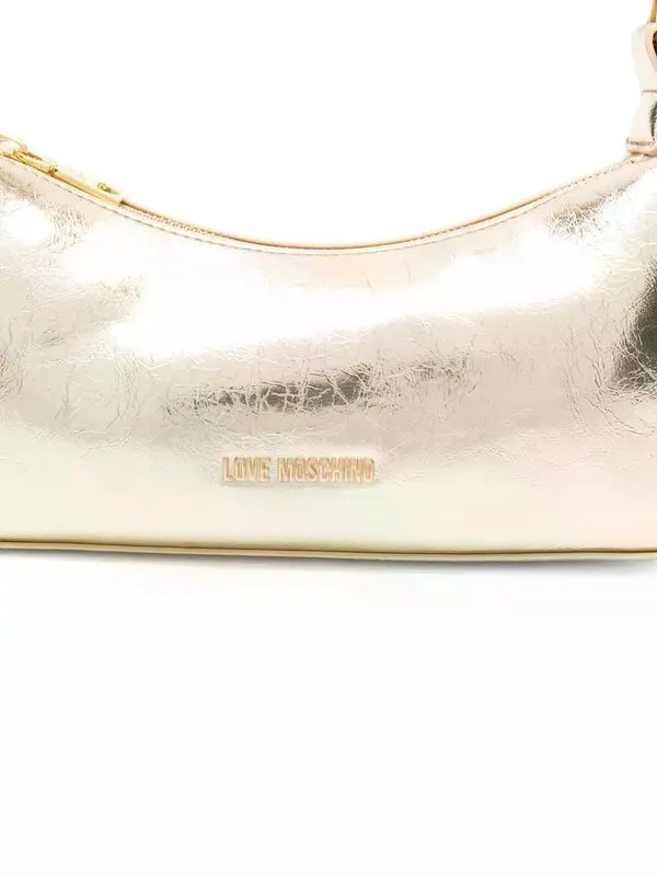 Moschino Logo Detail Shoulder Bag - Gold