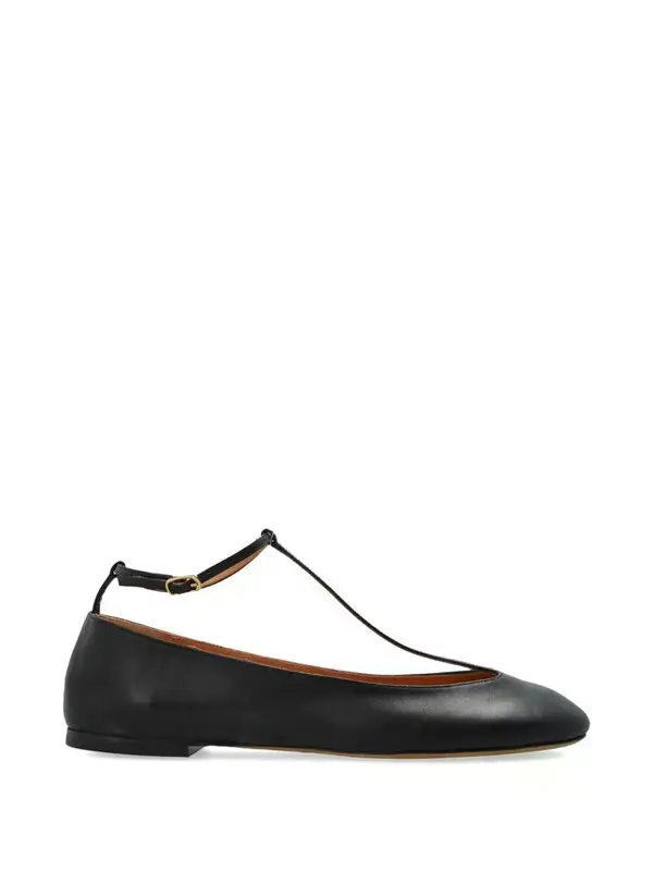 ODISSI T-strap Ballet Flats - Black