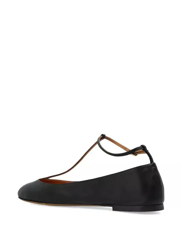 ODISSI T-strap Ballet Flats - Black