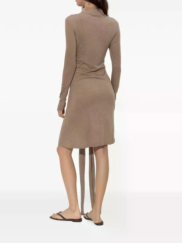 GANNI Tie-detailed Button-up Mini Dress