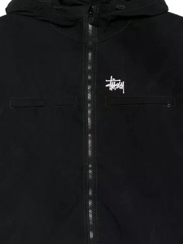 StÜssy Hooded Zip Jacket - Black