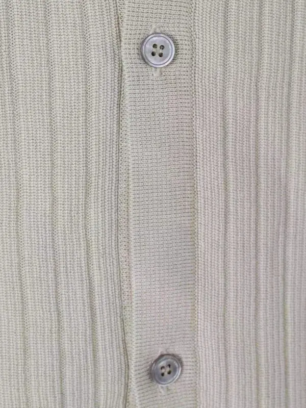 LARDINI Buttoned Ribbed Shirt - Grey