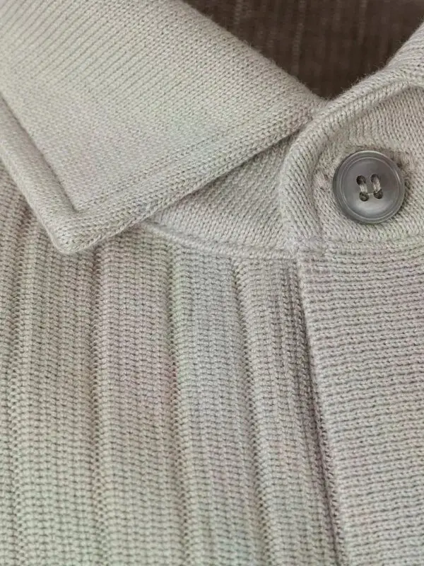 LARDINI Buttoned Ribbed Shirt - Grey