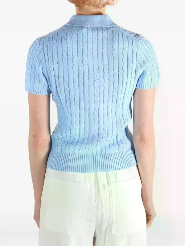 Polo Ralph Lauren Cable-knit Short-sleeved Cardigan - Blue