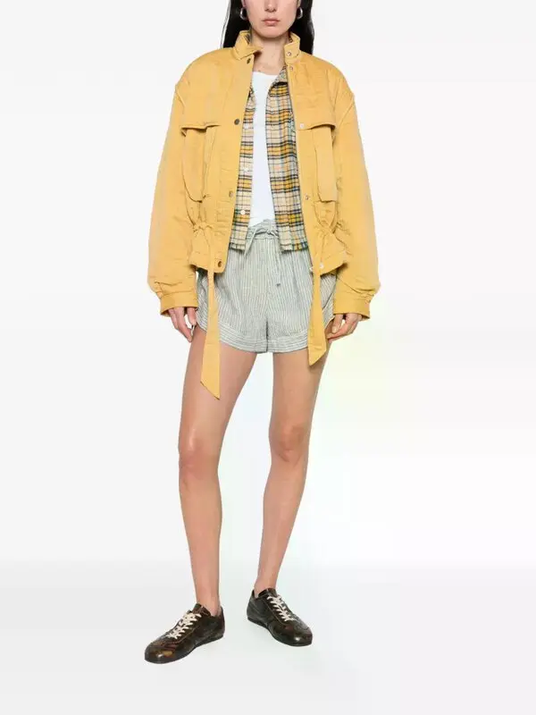 MARANT ETOILE Blandina Flap Pocket Tie Jacket - Yellow