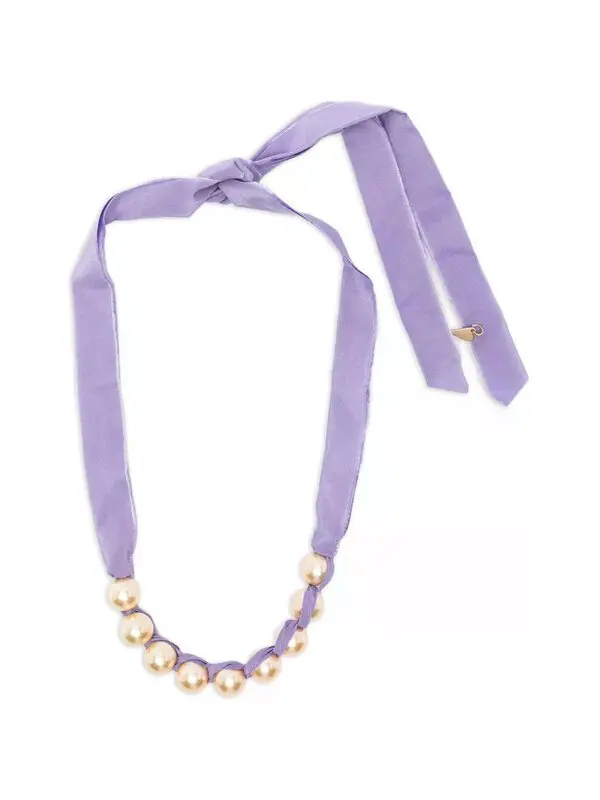 FORTE_FORTE Faux-pearl Necklace - Purple
