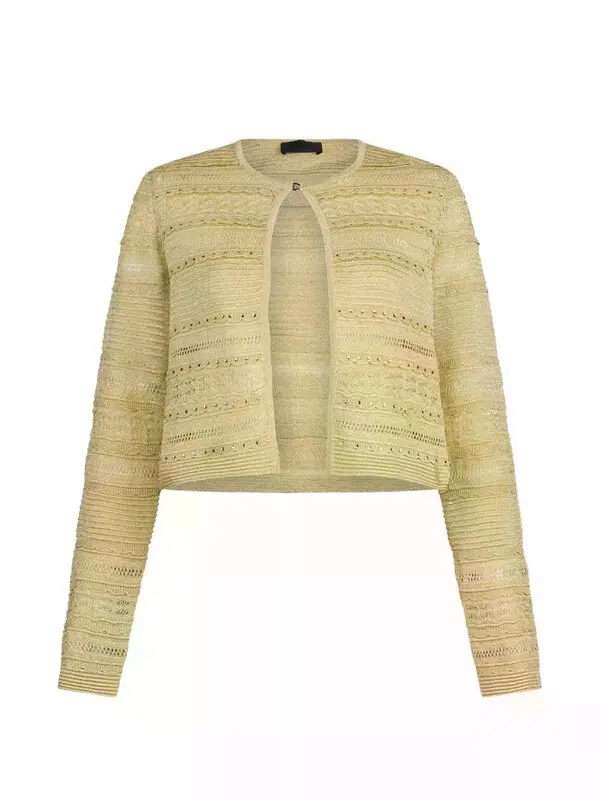 Liu Jo Openwork Knit Cardigan - Neutrals
