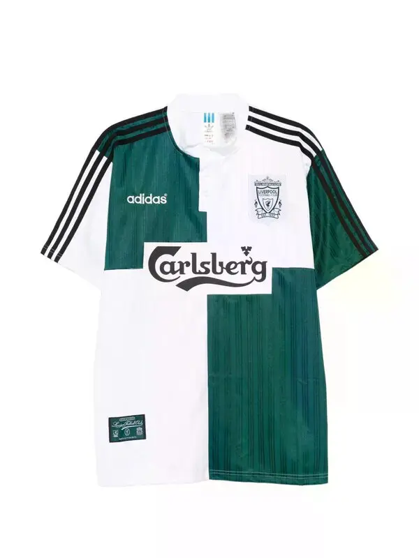 Adidas Liverpool Fc Three-stripe Panelled T-shirt - Green