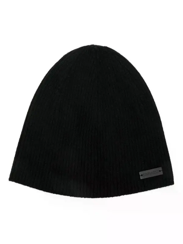 Saint Laurent Ribbed Beanie - Black