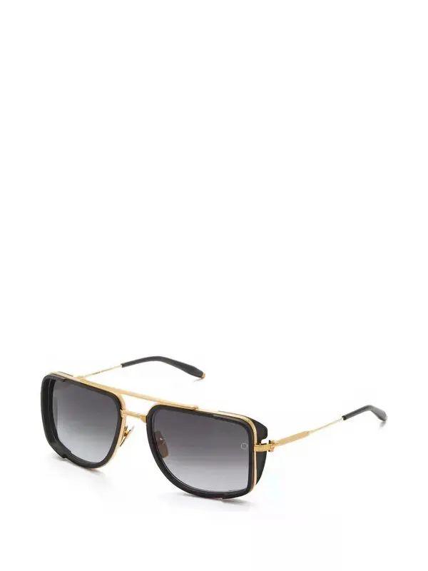 AKONI Stargazer Square-frame Sunglasses - Black