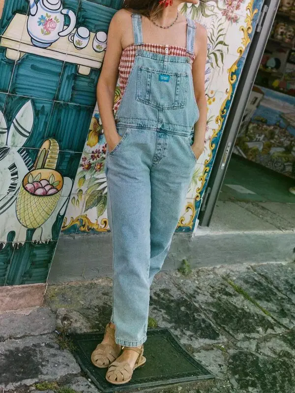 FAVORITE PEOPLE Adjustable-strap Denim Overalls