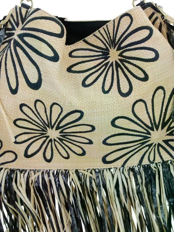 Farm Rio Floral Fringe Tote Bag