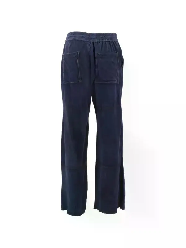 P.a.r.o.s.h Drawstring Suede Trousers - Blue