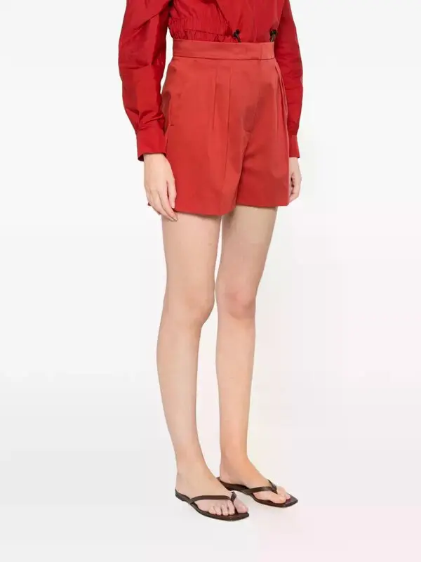 Max Mara Pleated Shorts - Red